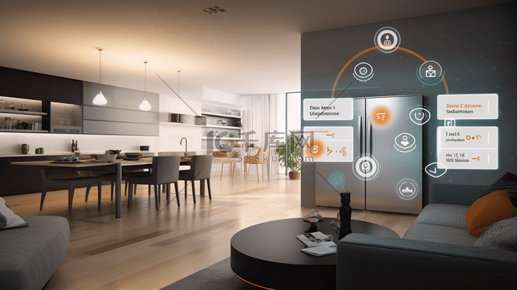 室内智能家居布局设计高清摄影大图-千库网