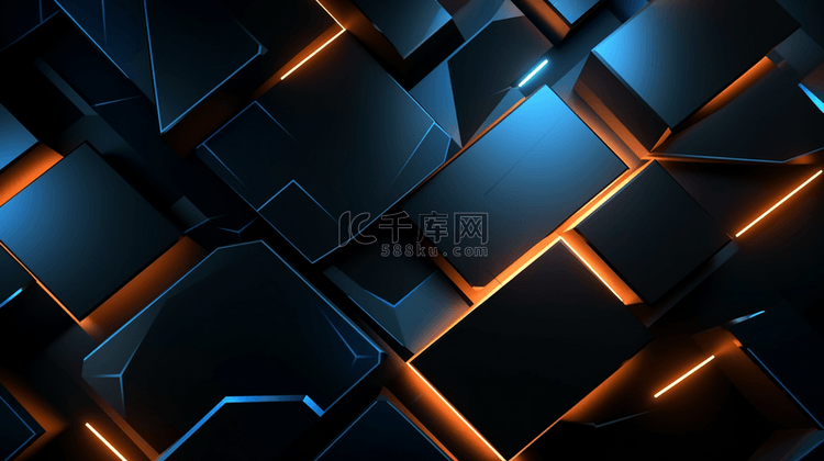 带有黑色剪纸形状的3d抽象背景图片免费下载 海报banner 高清大图 千库网 图片编号6461631