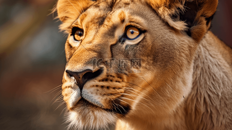 母狮的面部特写2高清摄影大图-千库网