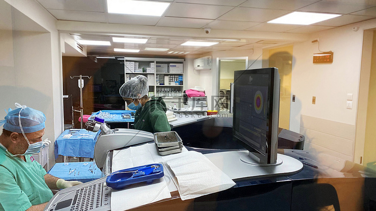 TEL AVIV, ISRAEL MARCH 31, 2021: Ophthalmic procedure on the eye in Tel ...