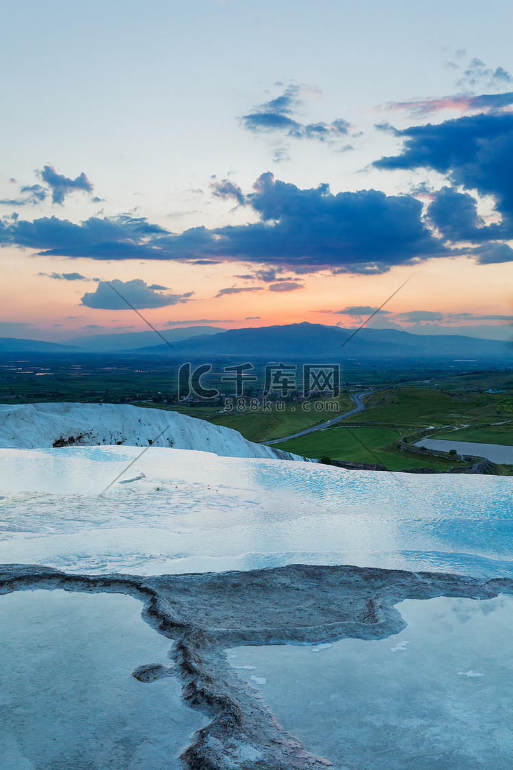 石灰华露台，伊斯坦堡，法兰西岛省，土耳其高清摄影大图-千库网