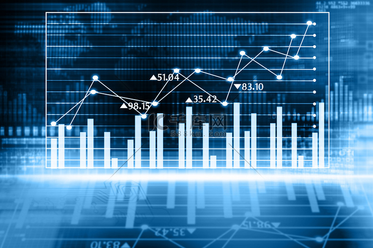 股票市场图。数字插画高清摄影大图-千库网