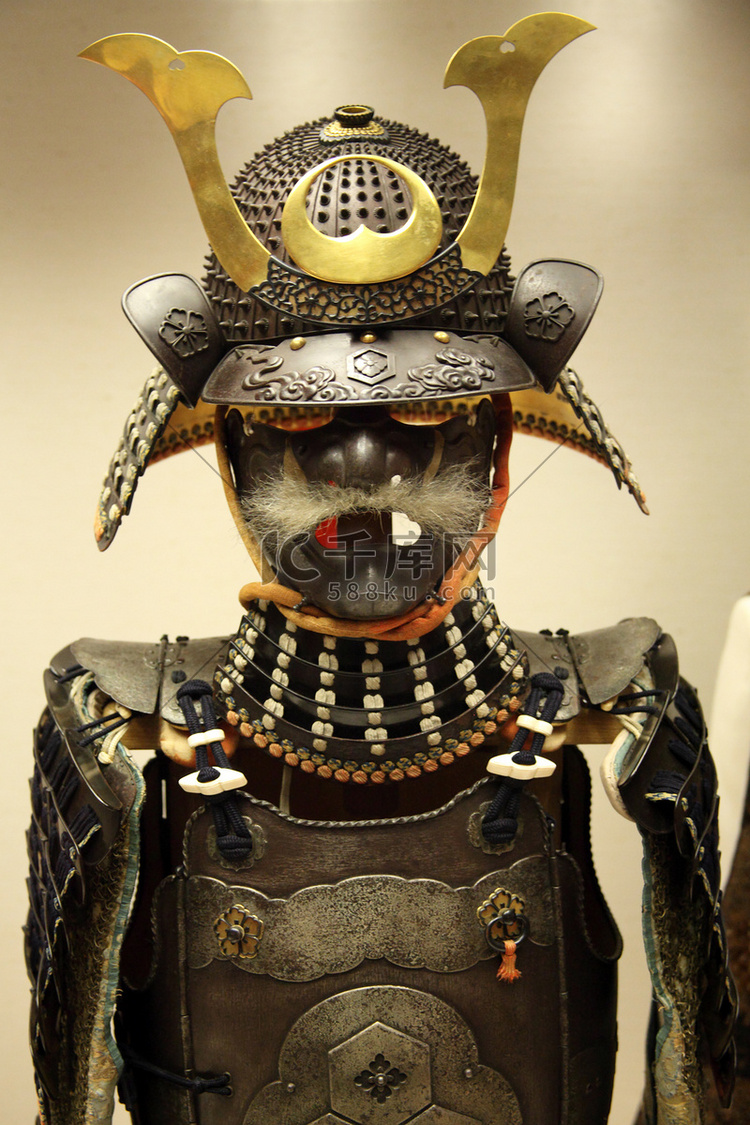 Japanese samurai suit of armour高清摄影大图-千库网