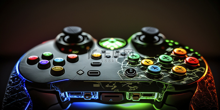 Game controller with rgb led light 高清摄影大图-千库网