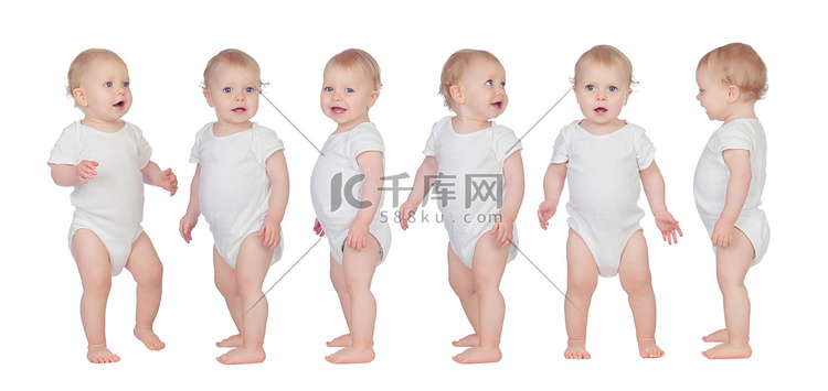Sequence of a baby standing 高清摄影大图-千库网