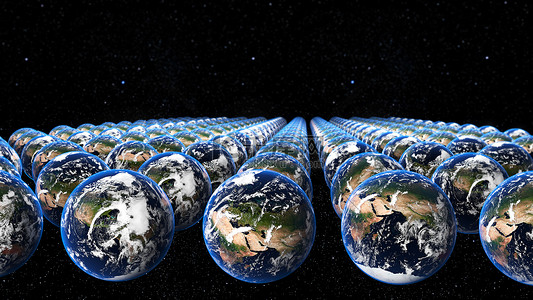 平行宇宙的概念，宇宙中有许多宇宙，也有许多可能性。这个图像的元素是用NASA，3D渲染来装饰的高清摄影大图-千库网