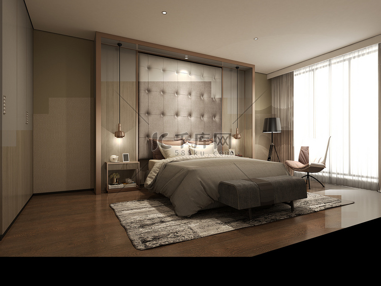 LUXURY HOTEL ROOM 360 DEGREES PANAROMIC view 3D RENDER高清摄影大图-千库网