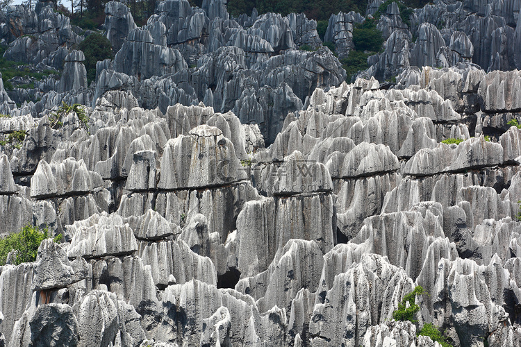 Stone forest national park in Yunnan province高清摄影大图-千库网