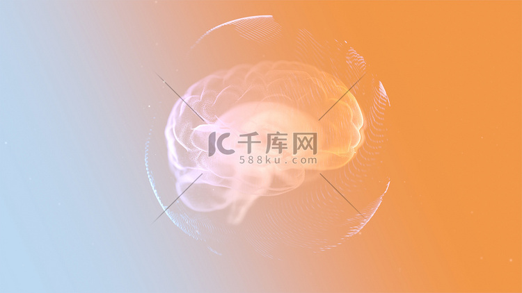 Intellectual property concept. 3d render animated brain inside ...
