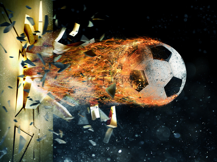 Professional soccer fireball高清摄影大图-千库网
