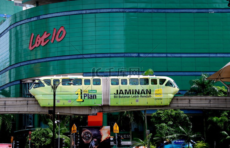 吉隆坡，马来西亚： 吉隆坡捷运单轨高清摄影大图-千库网
