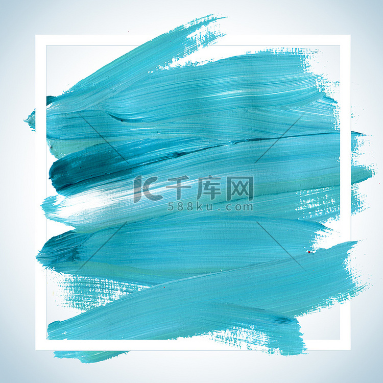 Square acrylic stroke poster template fot text lettering or ...