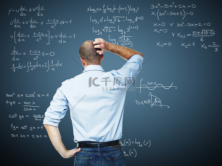 数学问题高清摄影大图-千库网