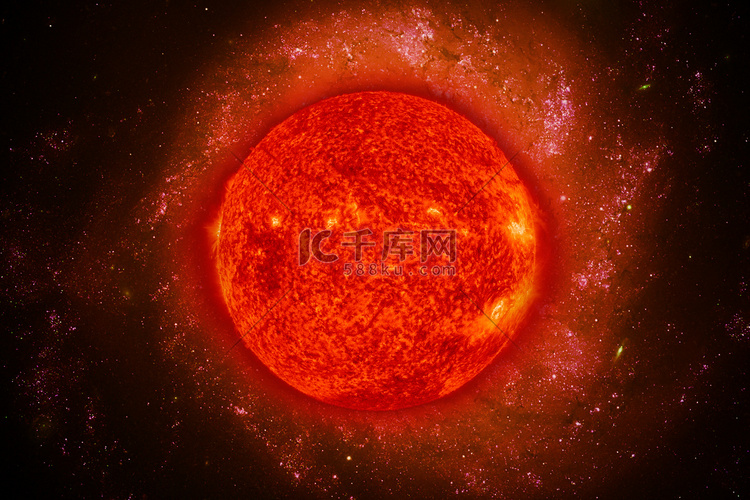 太阳系-太阳。美国航天局提供的这一图像的要素.高清摄影大图-千库网