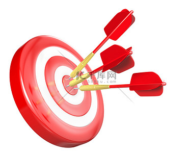 Three red arrows hit target高清摄影大图-千库网