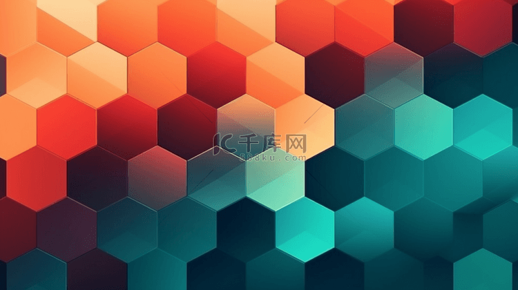 渐变六边形背景。背景图片免费下载_海报banner/高清大图_千库网(图片编号6527986)