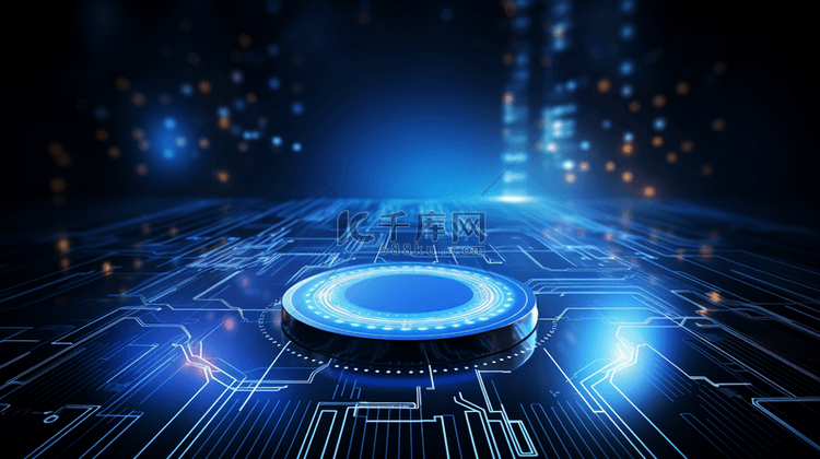 蓝色科技感芯片电路纹理背景14背景图片免费下载_海报banner/高清大图_千库网(图片编号6531584)