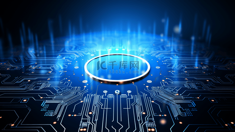 蓝色科技感芯片电路纹理背景1背景图片免费下载_海报banner/高清大图_千库网(图片编号6531571)