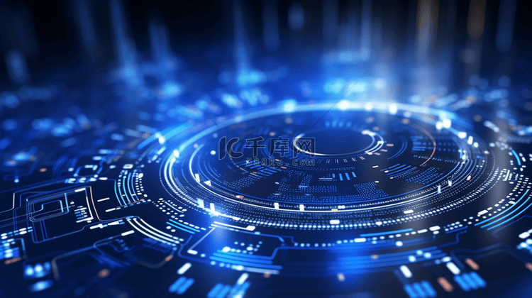 蓝色科技感芯片电路纹理背景13背景图片免费下载_海报banner/高清大图_千库网(图片编号6531583)