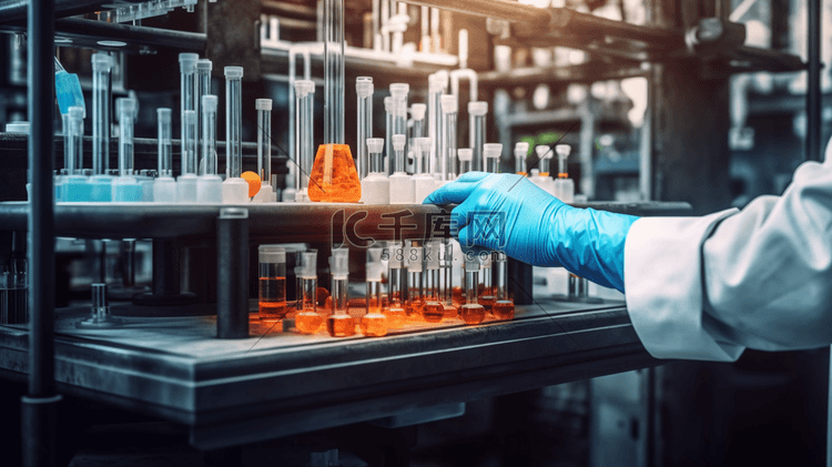 科研人员在做实验高清摄影大图-千库网