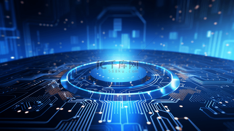 蓝色科技感芯片电路纹理背景11背景图片免费下载_海报banner/高清大图_千库网(图片编号6531581)