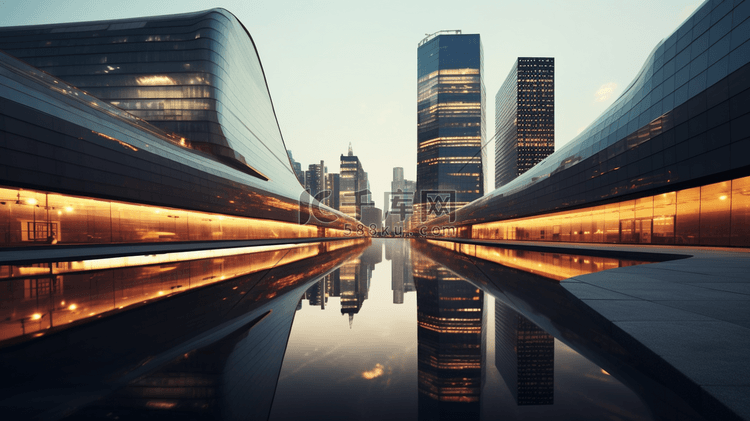 繁华的商业中心摄影高清摄影大图-千库网