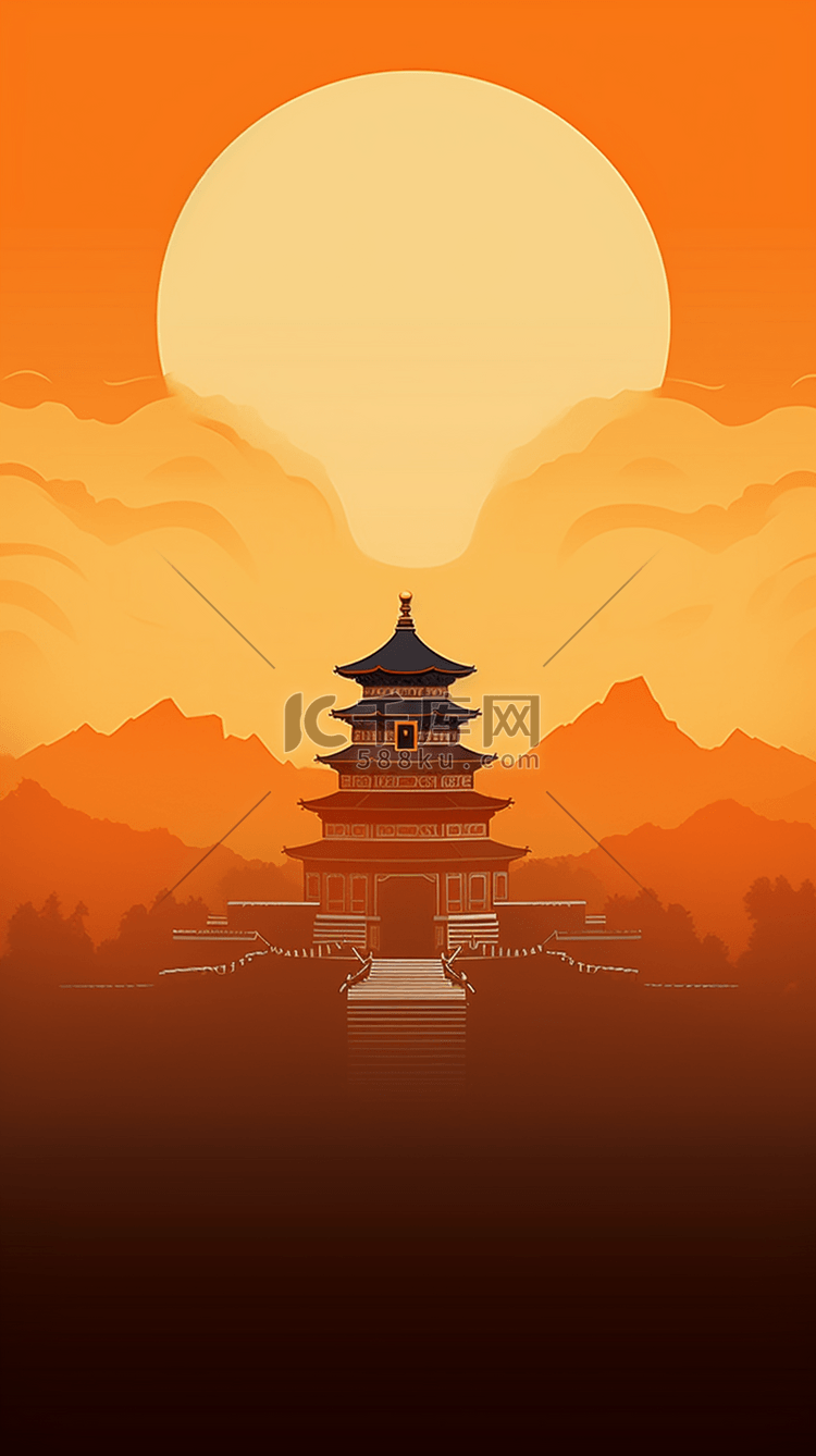 十月国庆节中秋节喜庆双节背景图片免费下载_海报banner/高清大图_千库网(图片编号6542411)