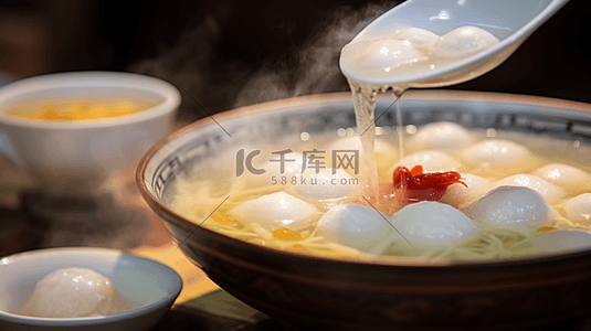 酒酿圆子汤圆摄影高清摄影大图-千库网