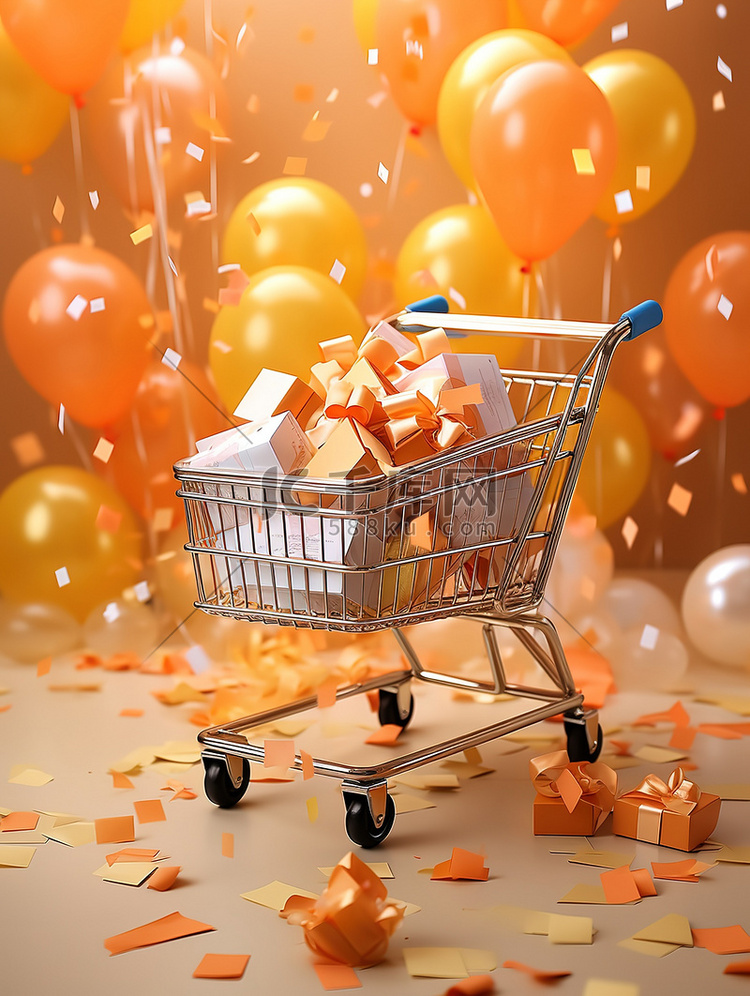购物车双11购物节8背景图片免费下载_海报banner/高清大图_千库网(图片编号6556828)