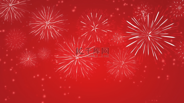 红色新年喜庆烟花金色烟花背景图片免费下载_海报banner/高清大图_千库网(图片编号6559899)