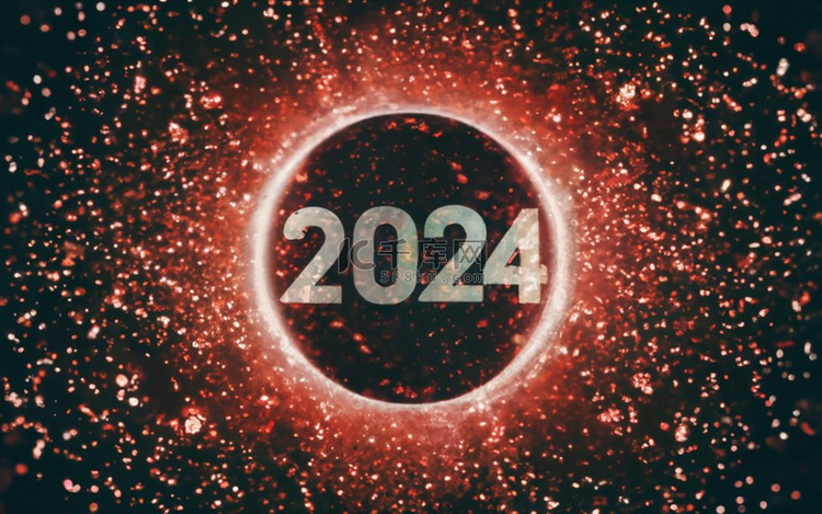 新年2024年数字2024背景图片免费下载_海报banner/高清大图_千库网(图片编号6582092)
