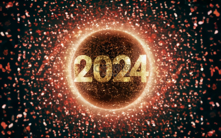 新年2024年数字2024背景图片免费下载_海报banner/高清大图_千库网(图片编号6582094)