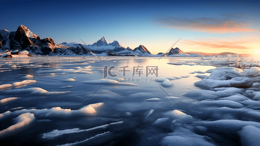辽阔壮丽的雪山美景高清摄影大图-千库网