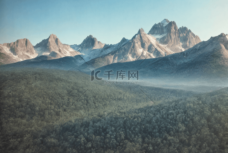 冬季高山山脉冰雪景观图片316高清摄影大图-千库网