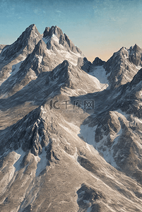 冬季高山山脉冰雪景观图片453高清摄影大图-千库网