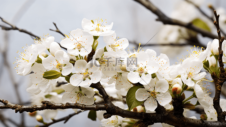 盛开的美丽梨花摄影高清摄影大图-千库网