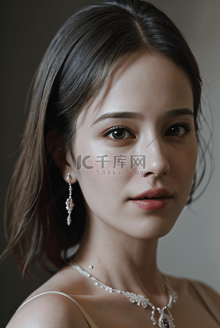 人物女士女生模特微笑图片137高清摄影大图-千库网