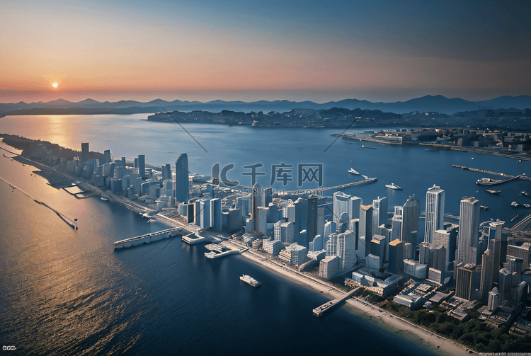 傍晚城市高楼建筑摄影图111高清摄影大图-千库网