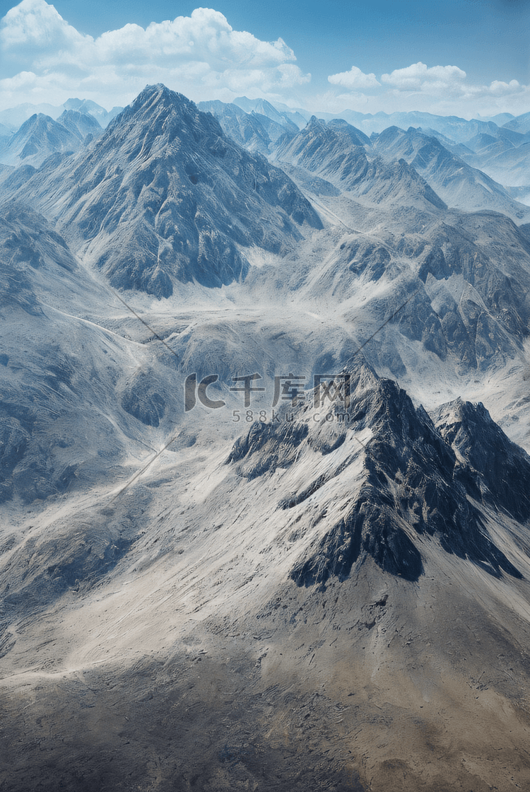 冬季高山山脉冰雪景观图片9010高清摄影大图-千库网