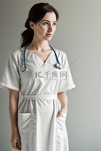 外国女医生上半身图片高清摄影大图-千库网