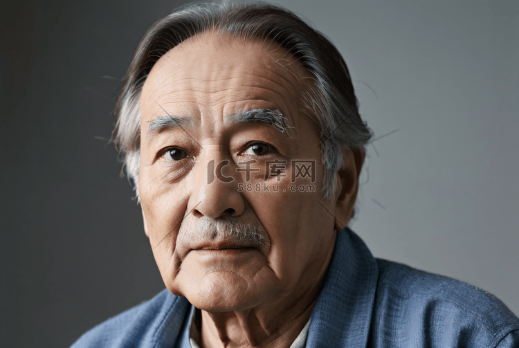 老年男性人物肖像图片2高清摄影大图-千库网