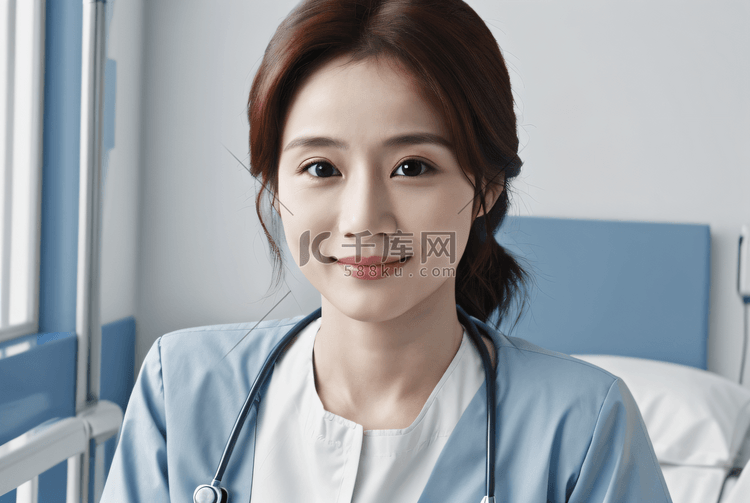 穿着白大褂的女医务人员图片4高清摄影大图-千库网