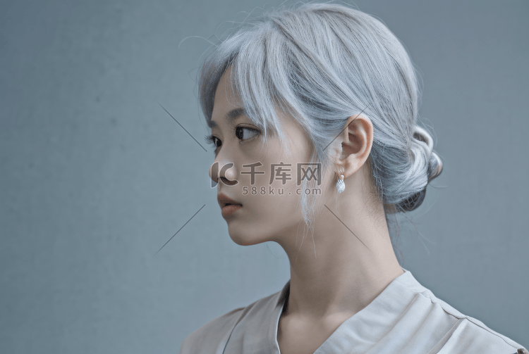 高清文艺女青年人物剪影图10高清图片高清摄影大图-千库网