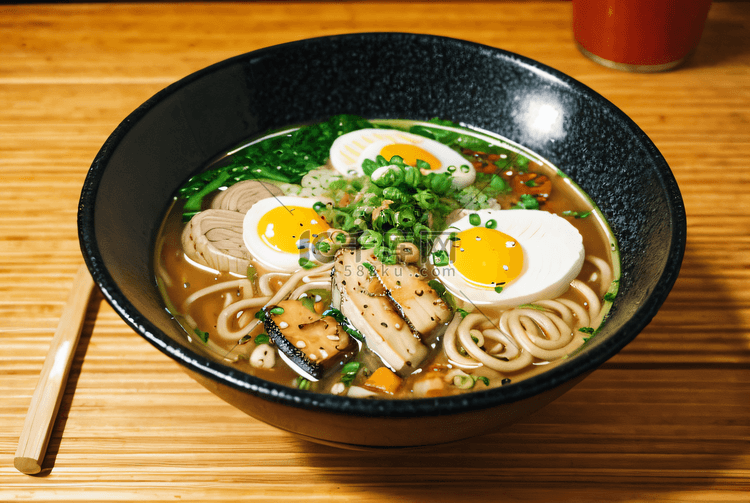 碗里的美味拉面摄影照片3高清摄影大图-千库网