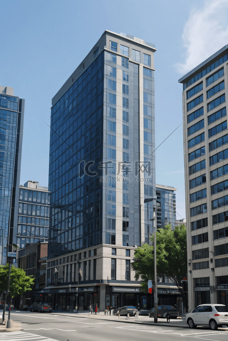 高层建筑城市风光航拍图9高清摄影图高清摄影大图-千库网