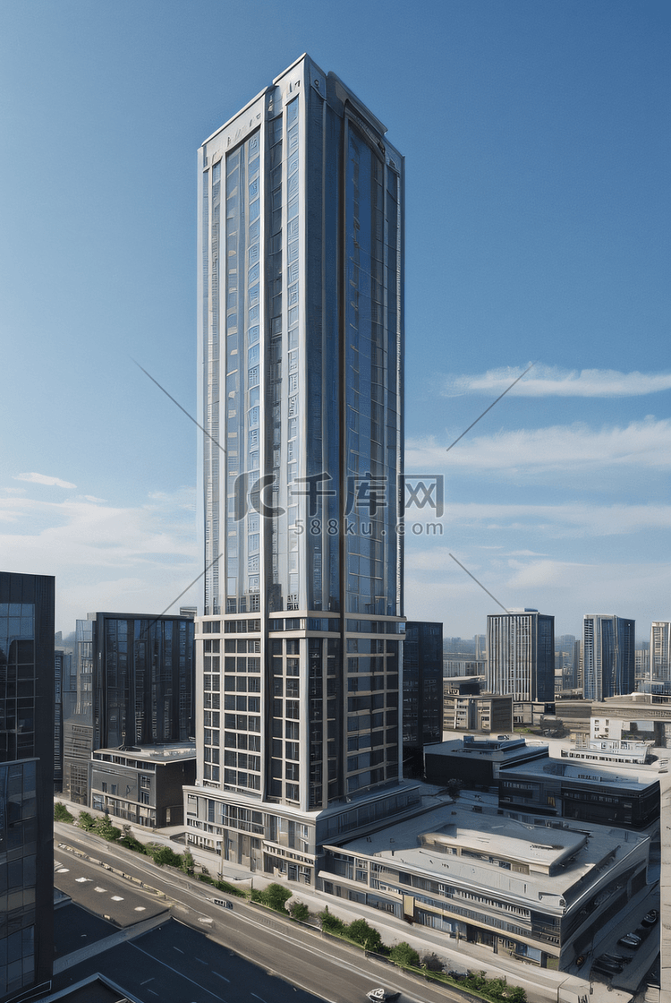 阳光下的城市建筑风光图4高清图片高清摄影大图-千库网