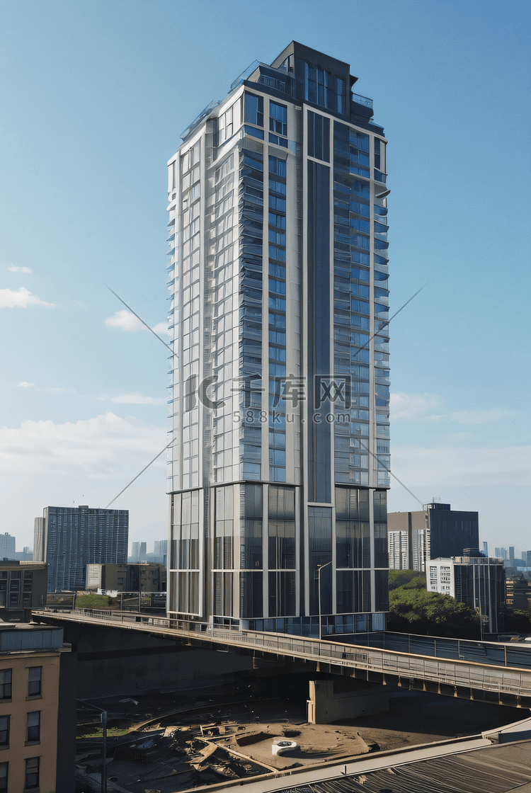 高层建筑城市风光航拍图6摄影配图高清摄影大图-千库网