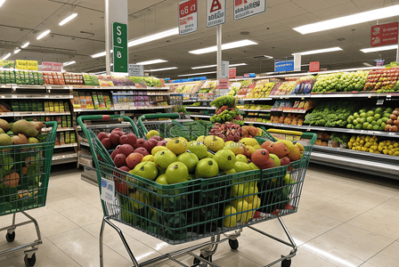 市果蔬区蔬菜水果摆放图10摄影配图高清摄影大图-千库网