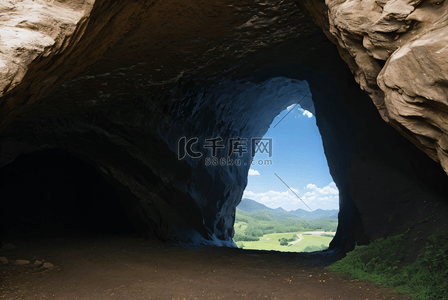 天然山洞洞口高清摄影配图2高清摄影大图 千库网