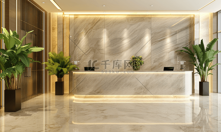 酒店前台接待高清摄影大图-千库网